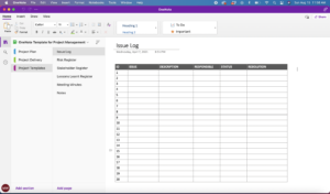 OneNote Template for Project Management - The Better Grind
